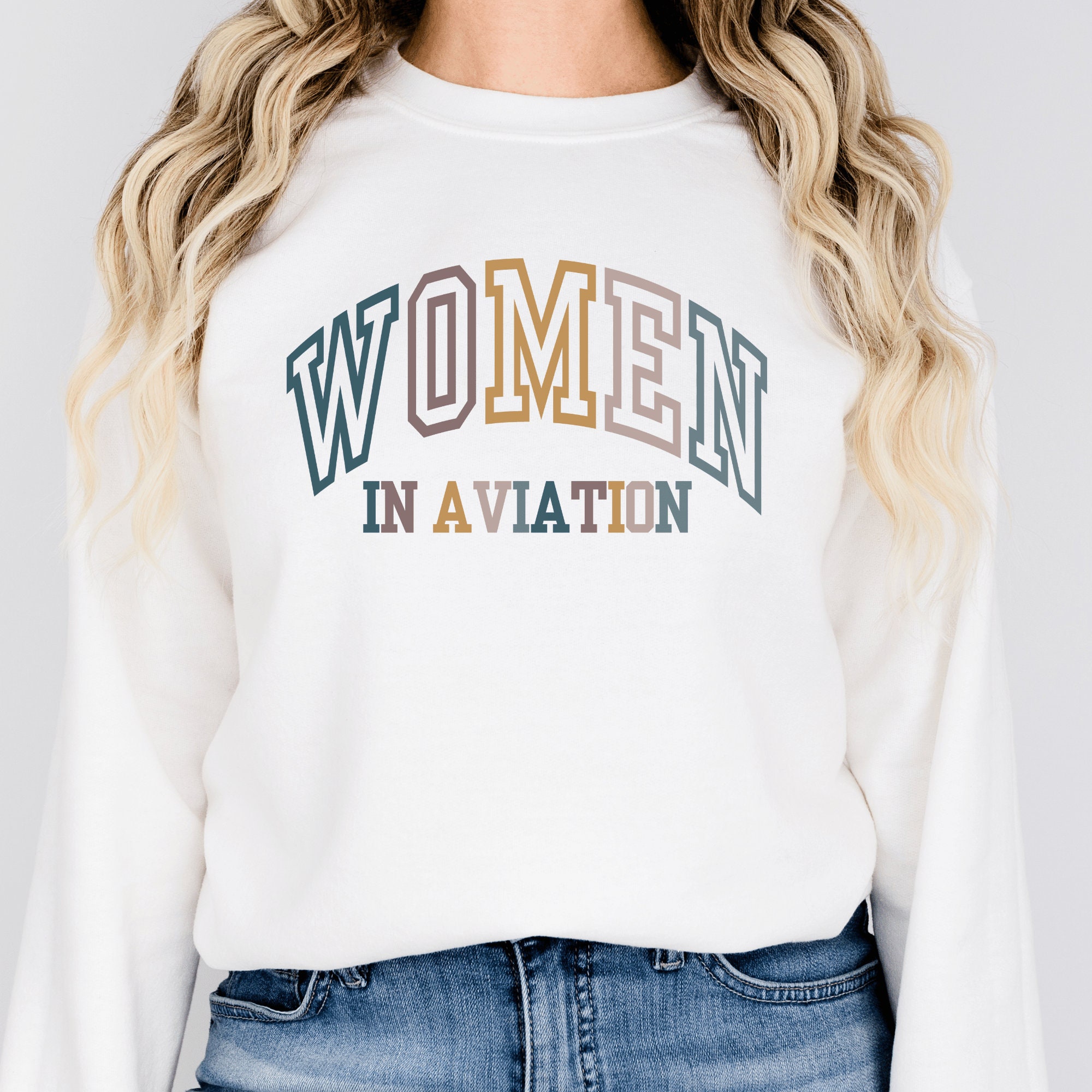 Women in Aviation Sweatshirt, Pilot Sweatshirt, Aviation Gifts for ...