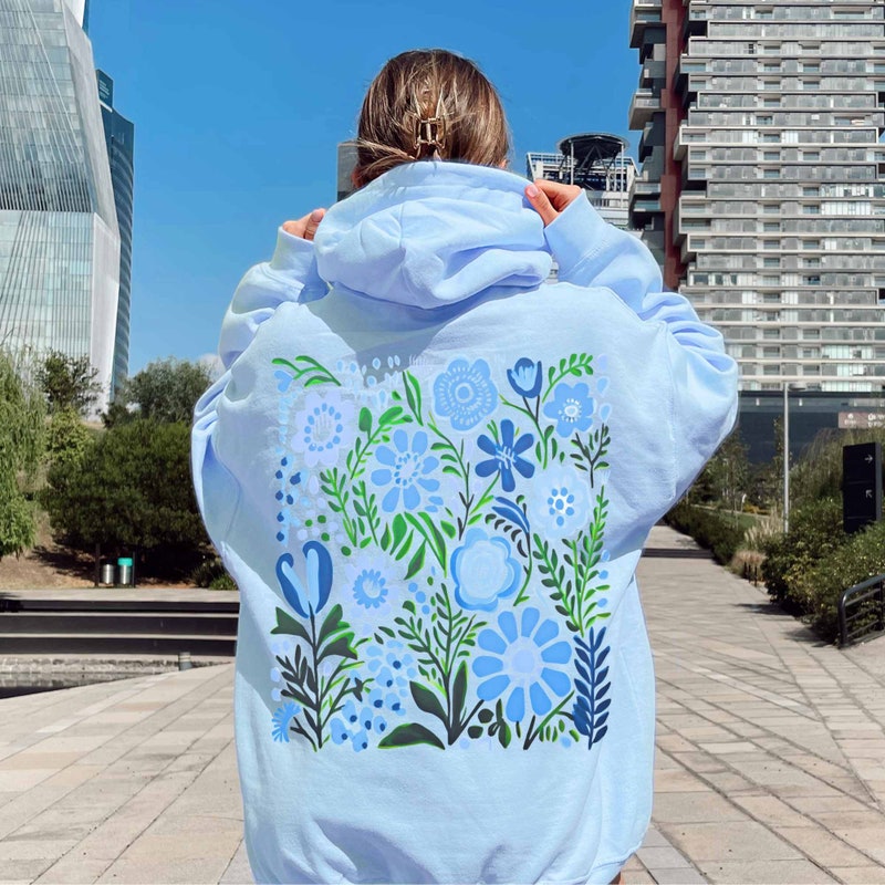 Flower Hoodie - Etsy