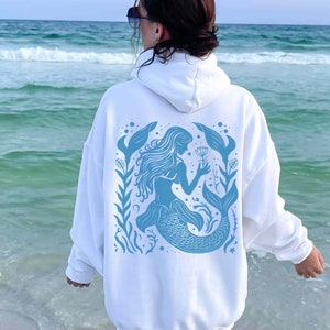 Mermaidcore Hoodie Mermaidcore Clothing Ocean Inspired Style Sirencore ...