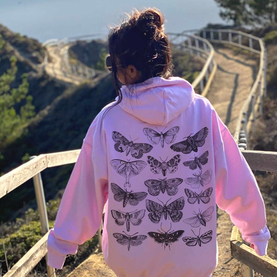 Pastel Goth Hoodie Moth Hoodie Pastel Goth Clothing Moth Sweatshirt ...