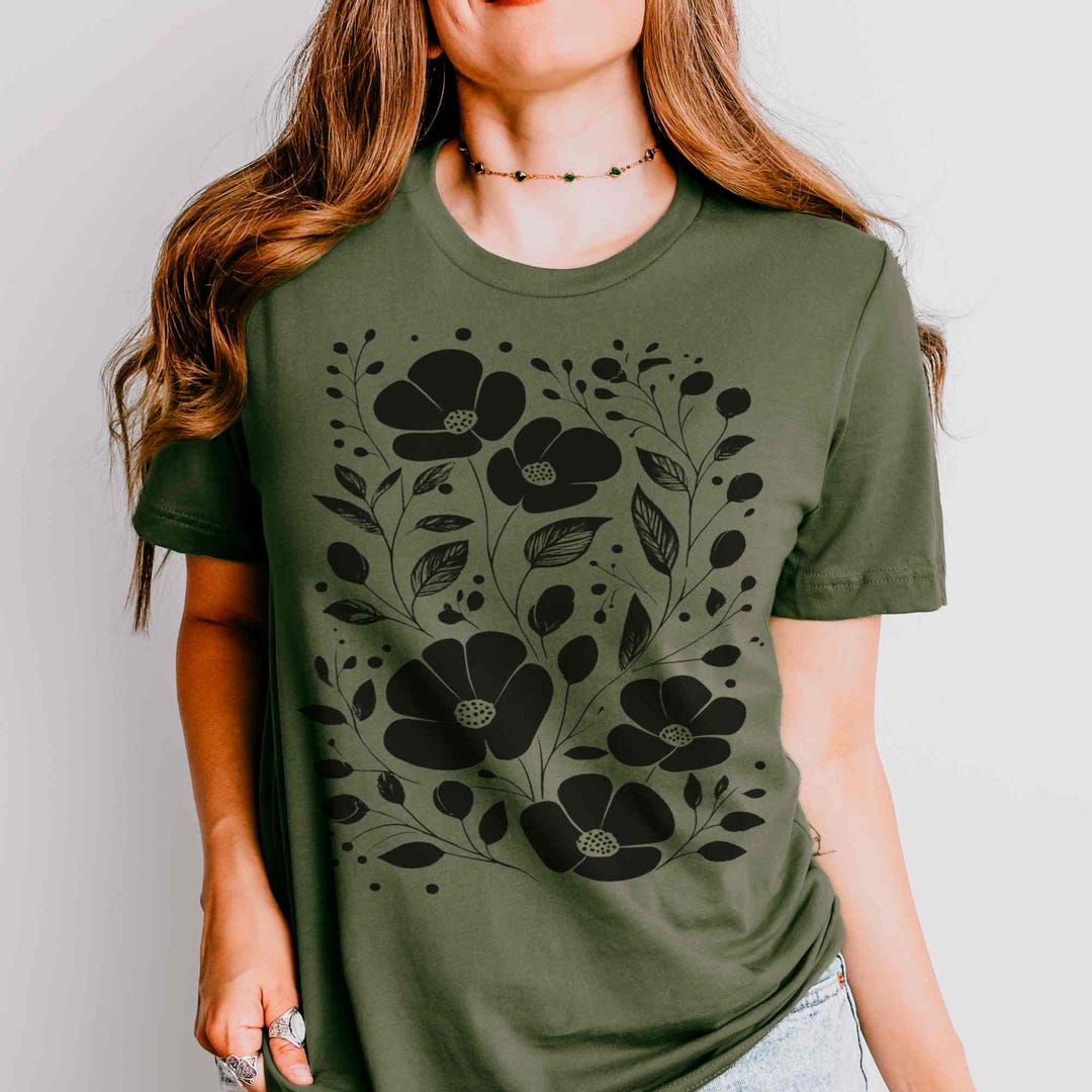 Boho Floral Countrycore Shirt Naturecore Shirt Granola Girl Shirt ...