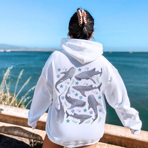 Whale Shark Hoodie Whale Shirt Shark Whale Sweatshirt Whale Sweater ...