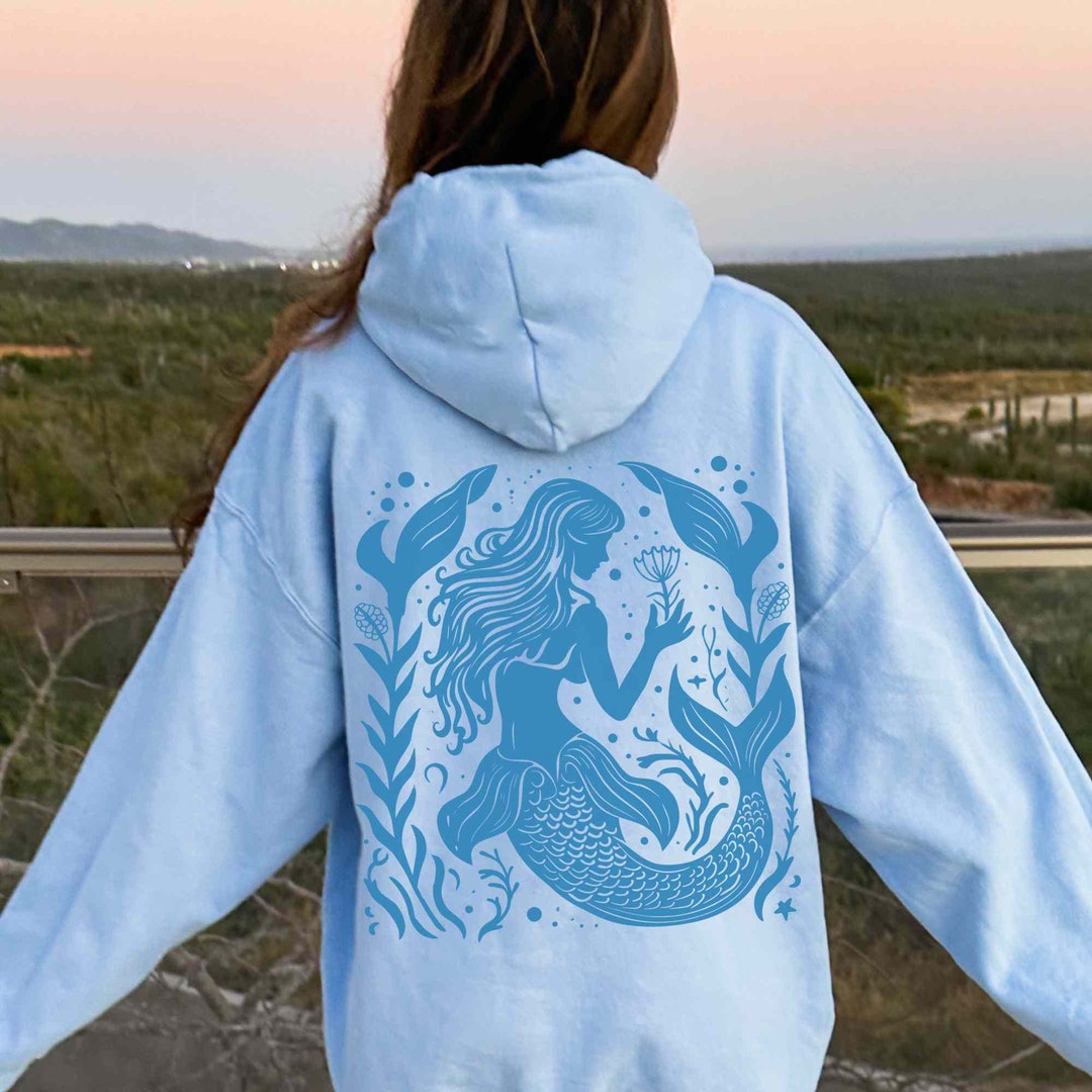 Mermaidcore Hoodie Mermaidcore Clothing Ocean Inspired Style Sirencore ...