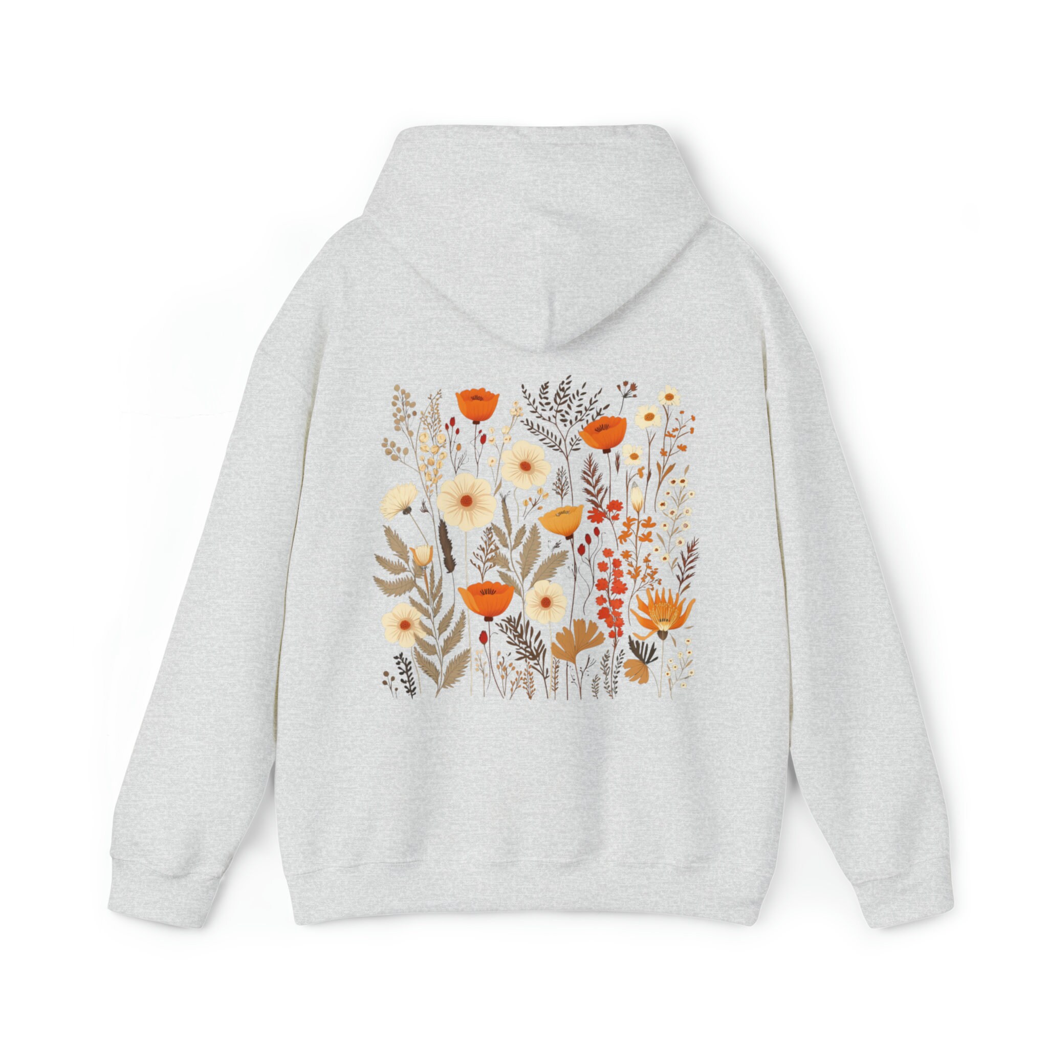 Pressed Flowers Cottagecore Hoodie: Unisex Cotton-blend Sweatshirt - Etsy