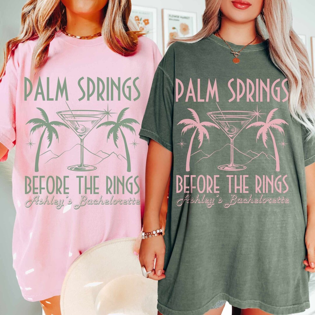 Palm Springs Bachelorette Shirts Custom Luxury Bachelorette Merch ...