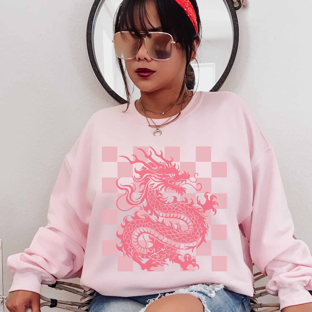 Dragon Sweatshirt Dragon Sweater Year of the Dragon Pastel Goth Chinese ...