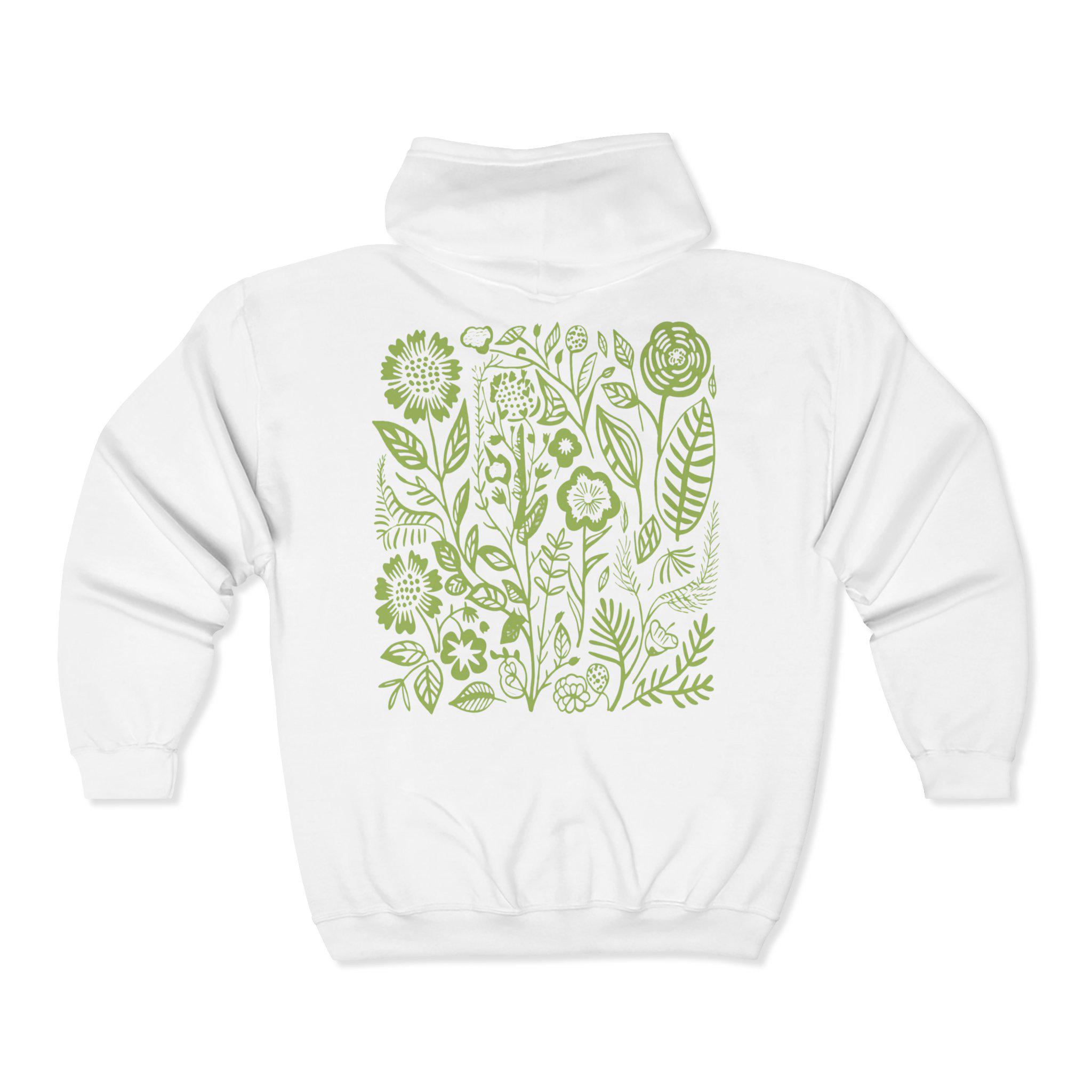 Wildflower Zip up Hoodie: Full Flower Zip up Hoodie - Etsy