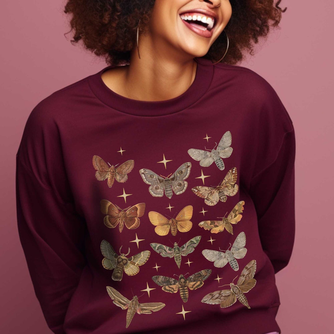 Moth Sweatshirt Moth Hoodie Moth Sweater Deathhead Moth Cecropia Moth ...