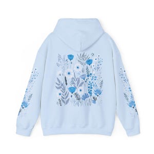 Wildflower Hoodie Blue Flower Hoodie Teenage Girl Gifts Baby Blue ...