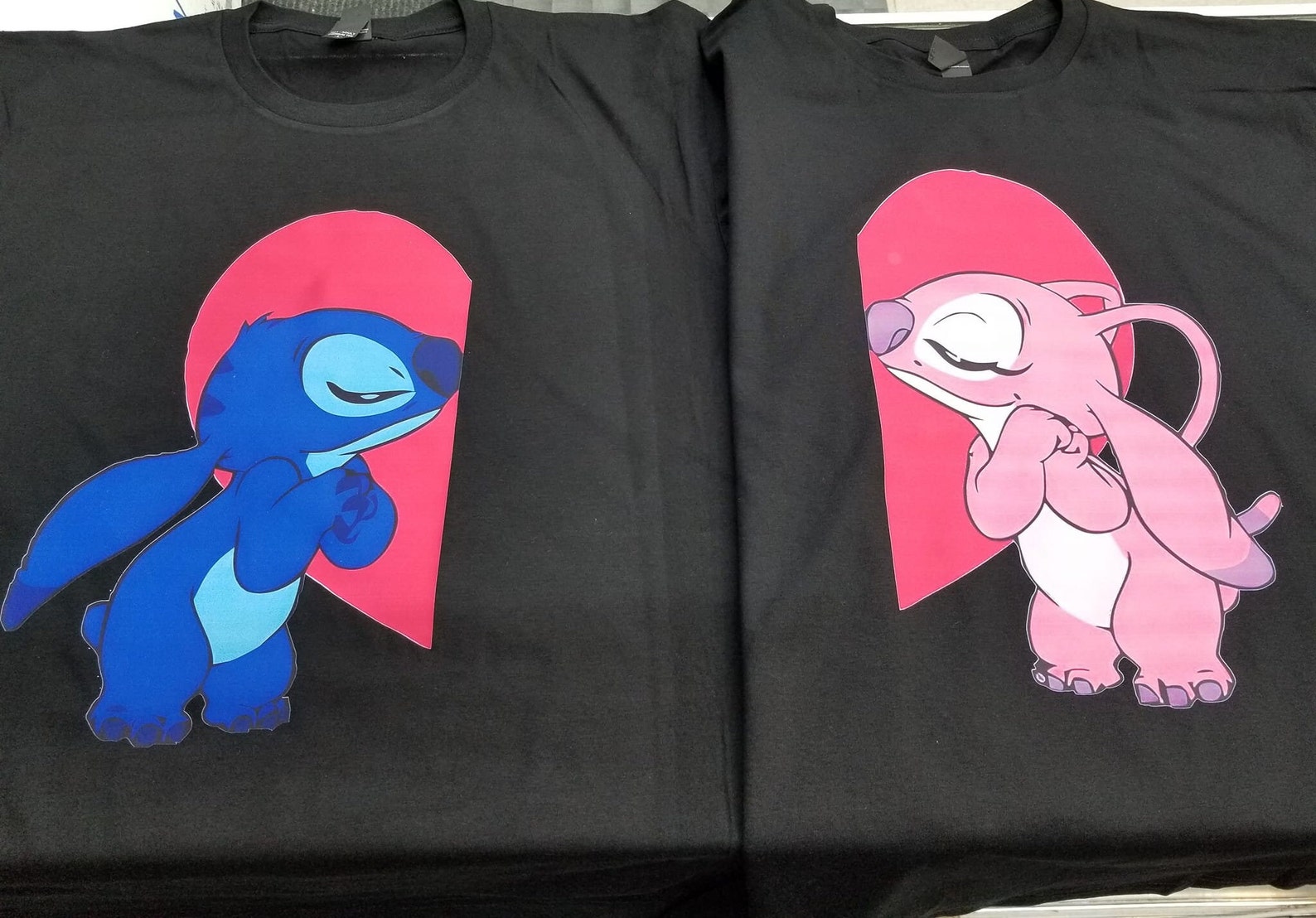2 Shirts - Stitch Couples Shirts, Valentines, Love Stitch Shirts ...