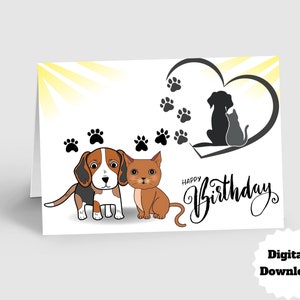 Printable Happy Birthday Card Printable Dog Birthday Card Funny ...