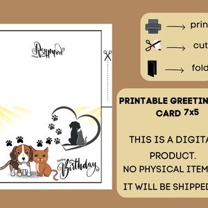 Printable Happy Birthday Card Printable Dog Birthday Card Funny ...