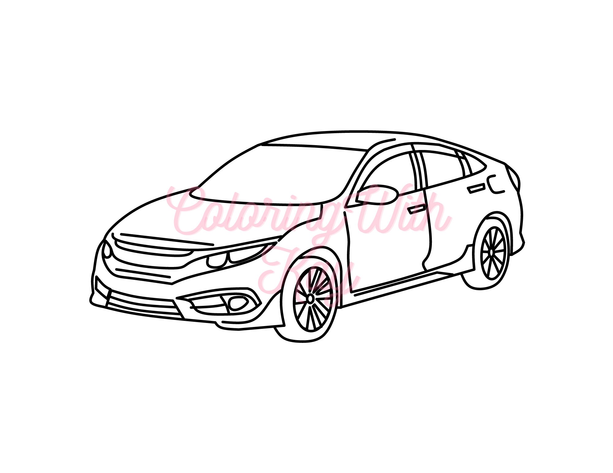 Honda Hatchback Coloring Pages