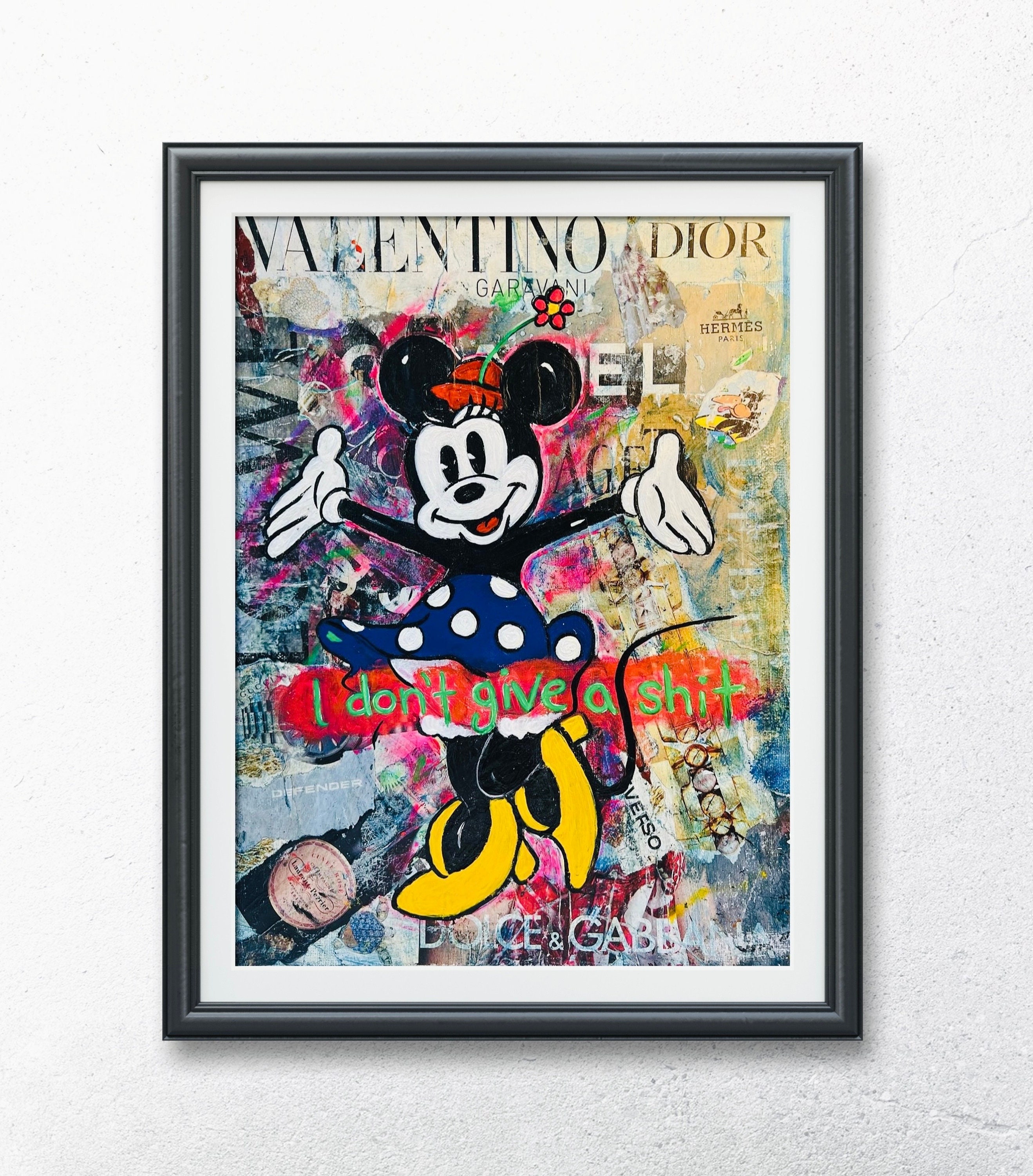 Minnie Mouse, Painting, Modern Canvas Original Painting, Shopaholics ...