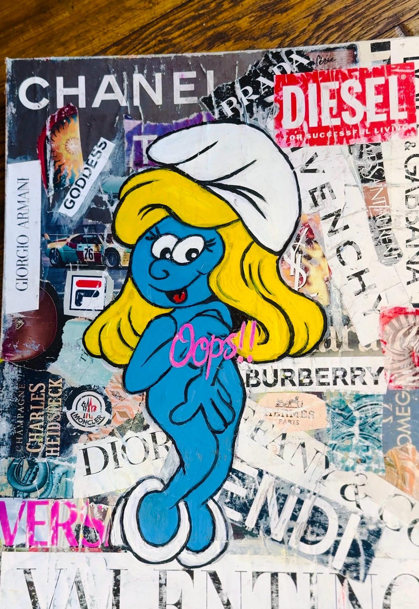 Original Artwork: Smurfette Cartoon Painting by Limaxart. Can ...