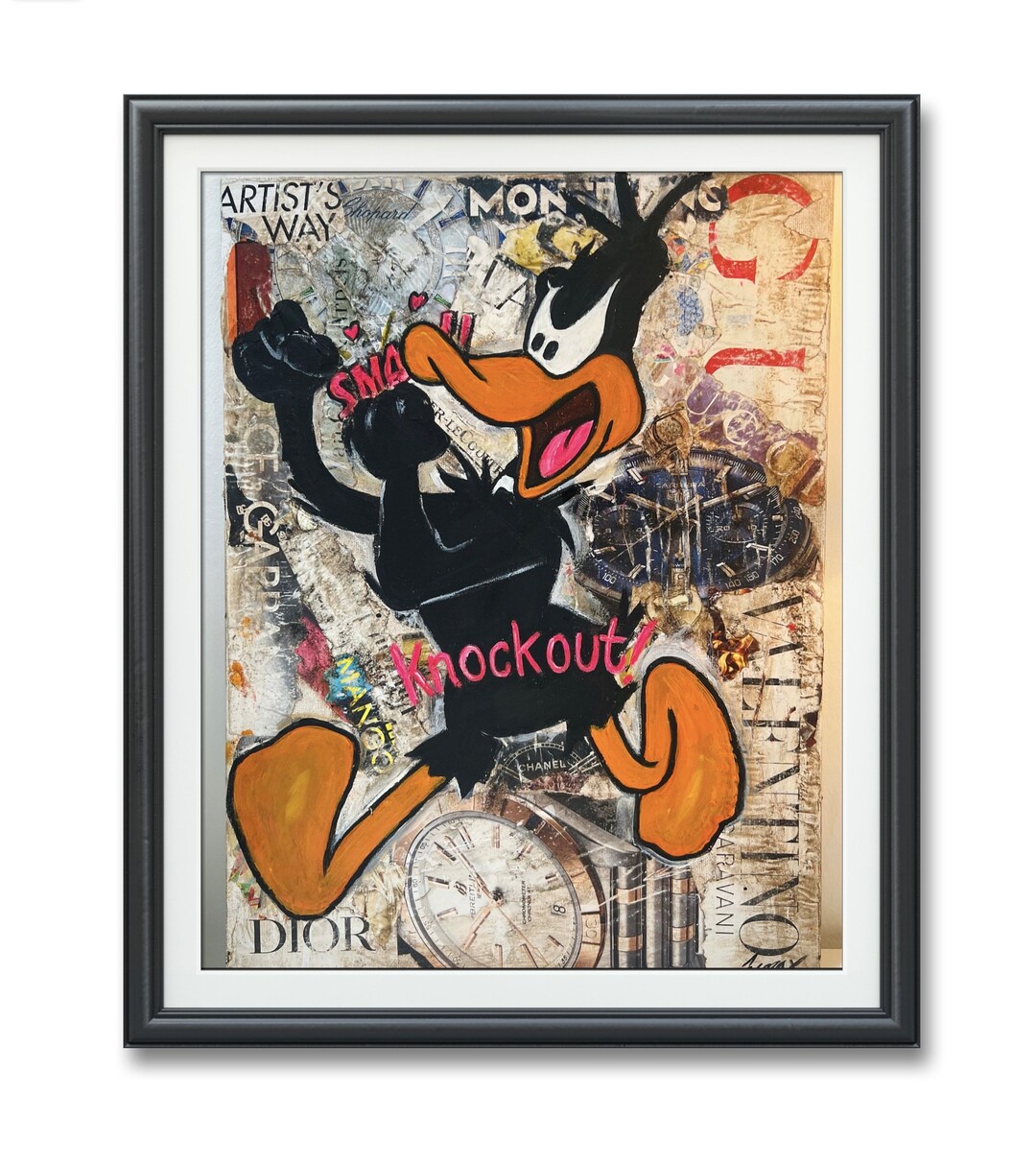 Original Artwork Daffy Duck Acrylic Painting Modern Art - Etsy