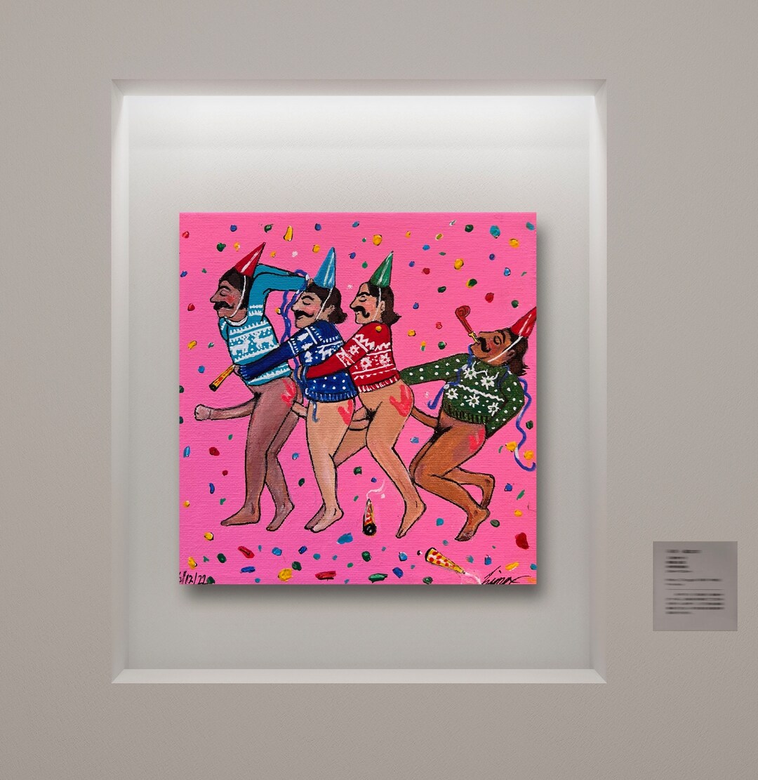 Original Erotic Painting, Conga Night, Gay Pride Art, Queer Art, LGBTQ Art - Etsy