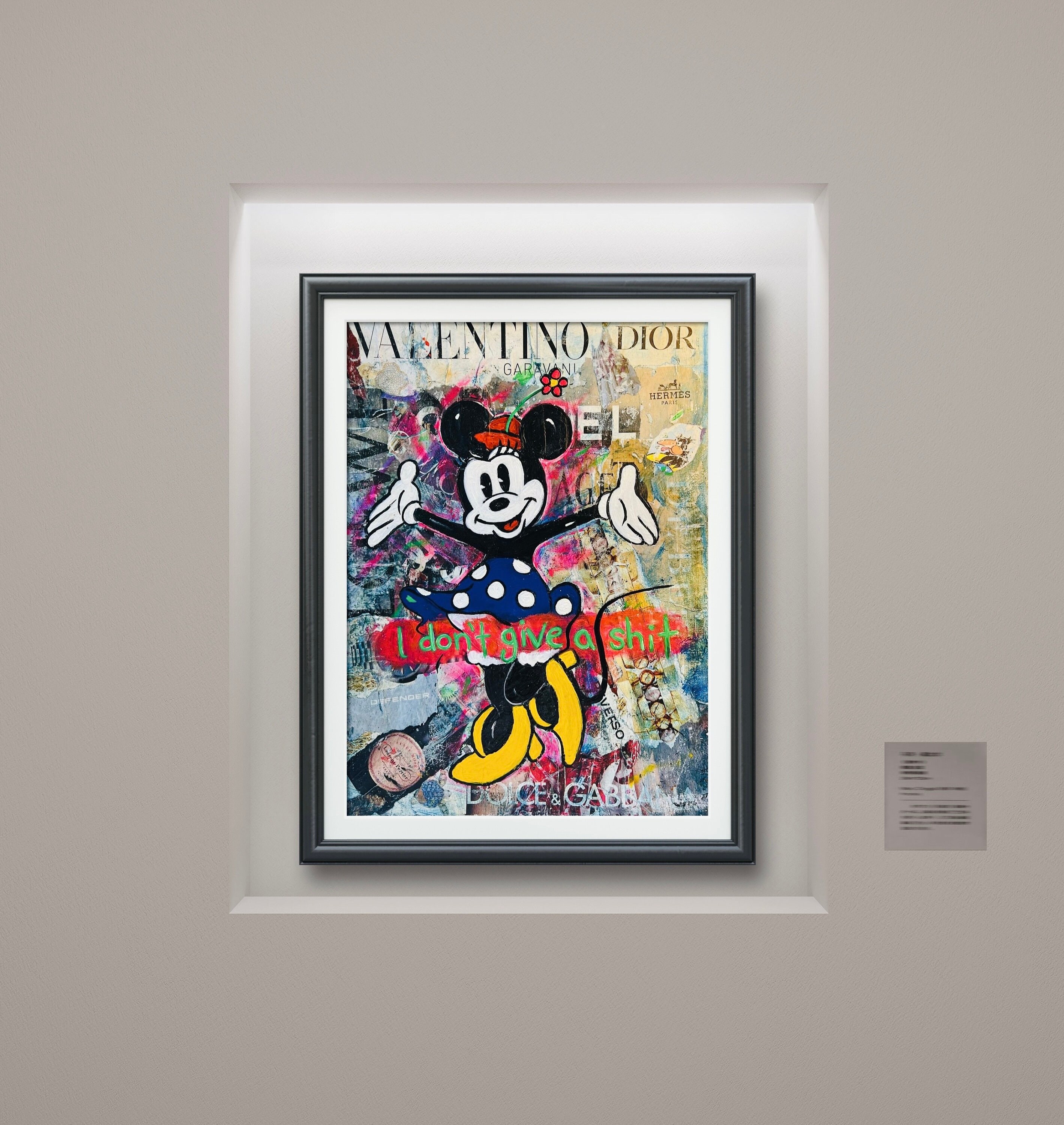 Minnie Mouse, Painting, Modern Canvas Original Painting, Shopaholics ...