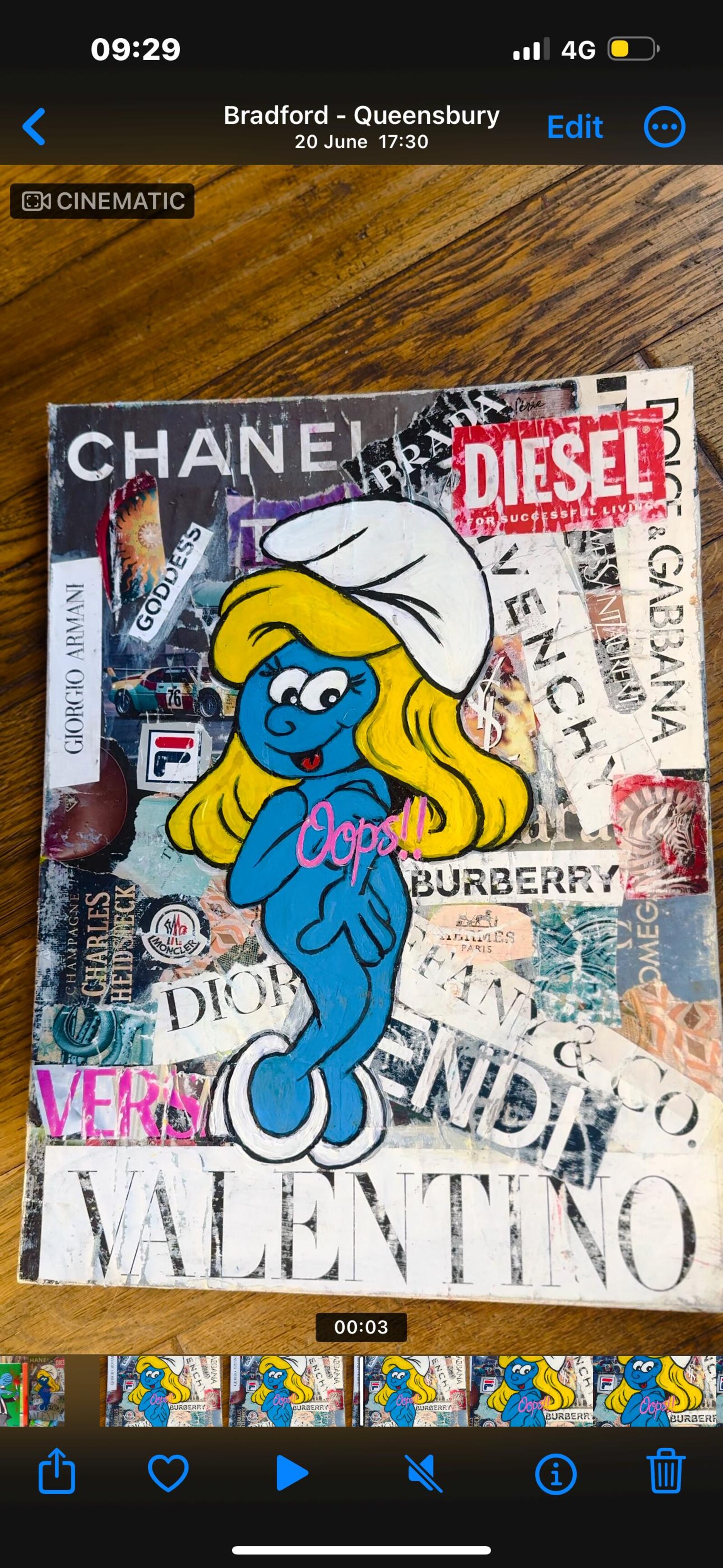 Original Artwork: Smurfette Cartoon Painting by Limaxart. Can ...