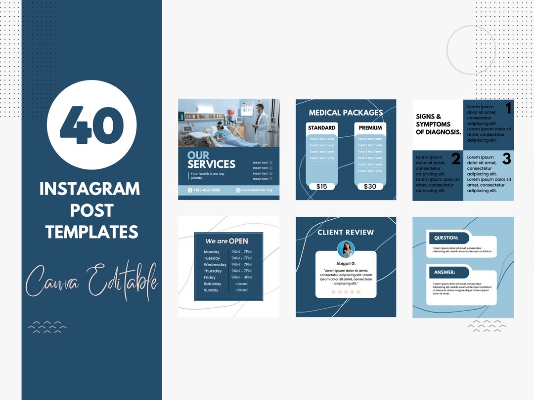 Medical Doctor Instagram Templates | Instagram Templates for Healthcare ...