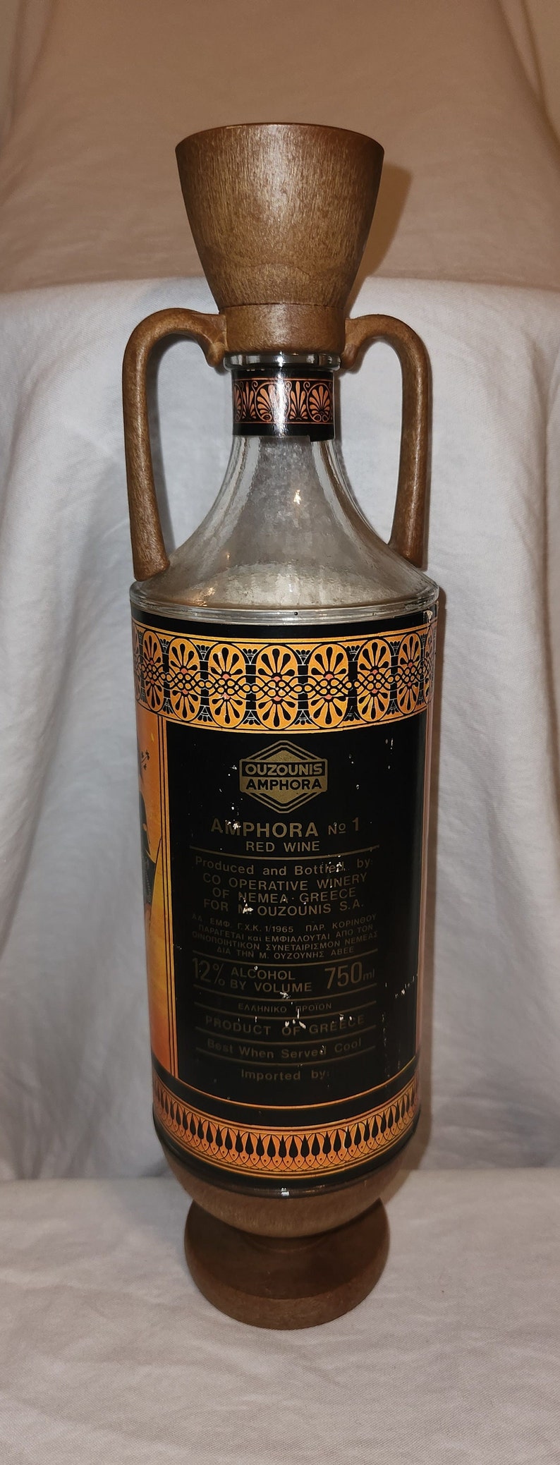 Greek Design Wine Bottle - Etsy