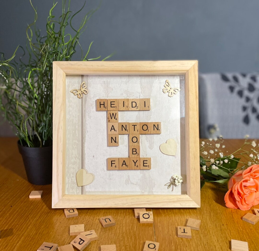 Scrabble Title Family Photo Frame - Etsy