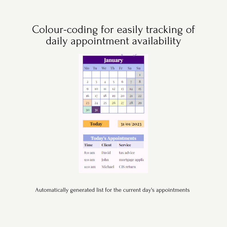 Appointment Tracker Google Sheets, Events Calendar, Meetings Schedule ...