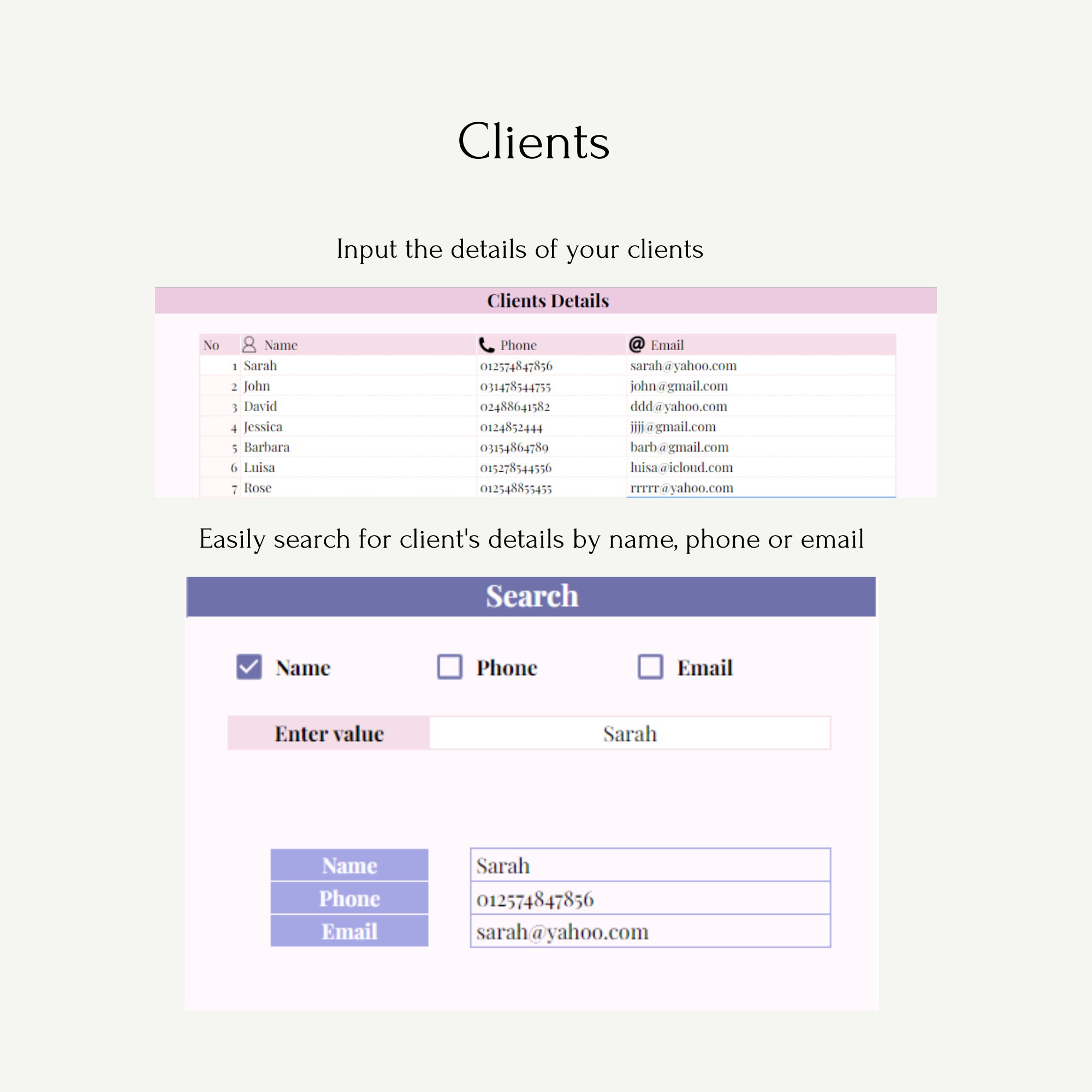 Digital Business/individual Aesthetic Appointment Schedule, Google ...