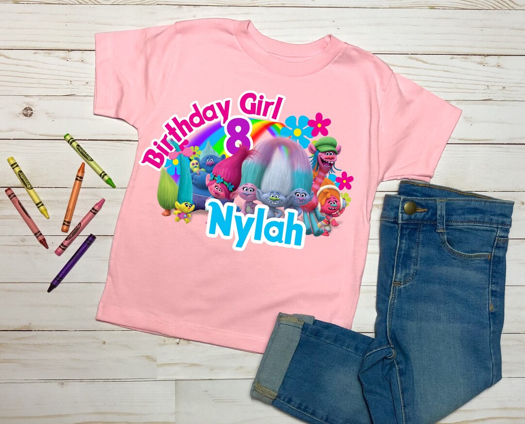CUSTOMIZABLE POPPY Birthday SHIRT, Trolls Birthday, Poppy Party Shirt ...