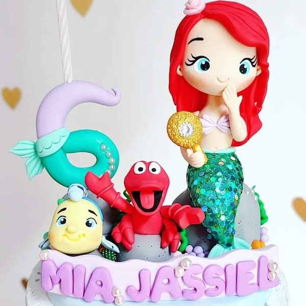Little Mermaid Cake Topper - Etsy