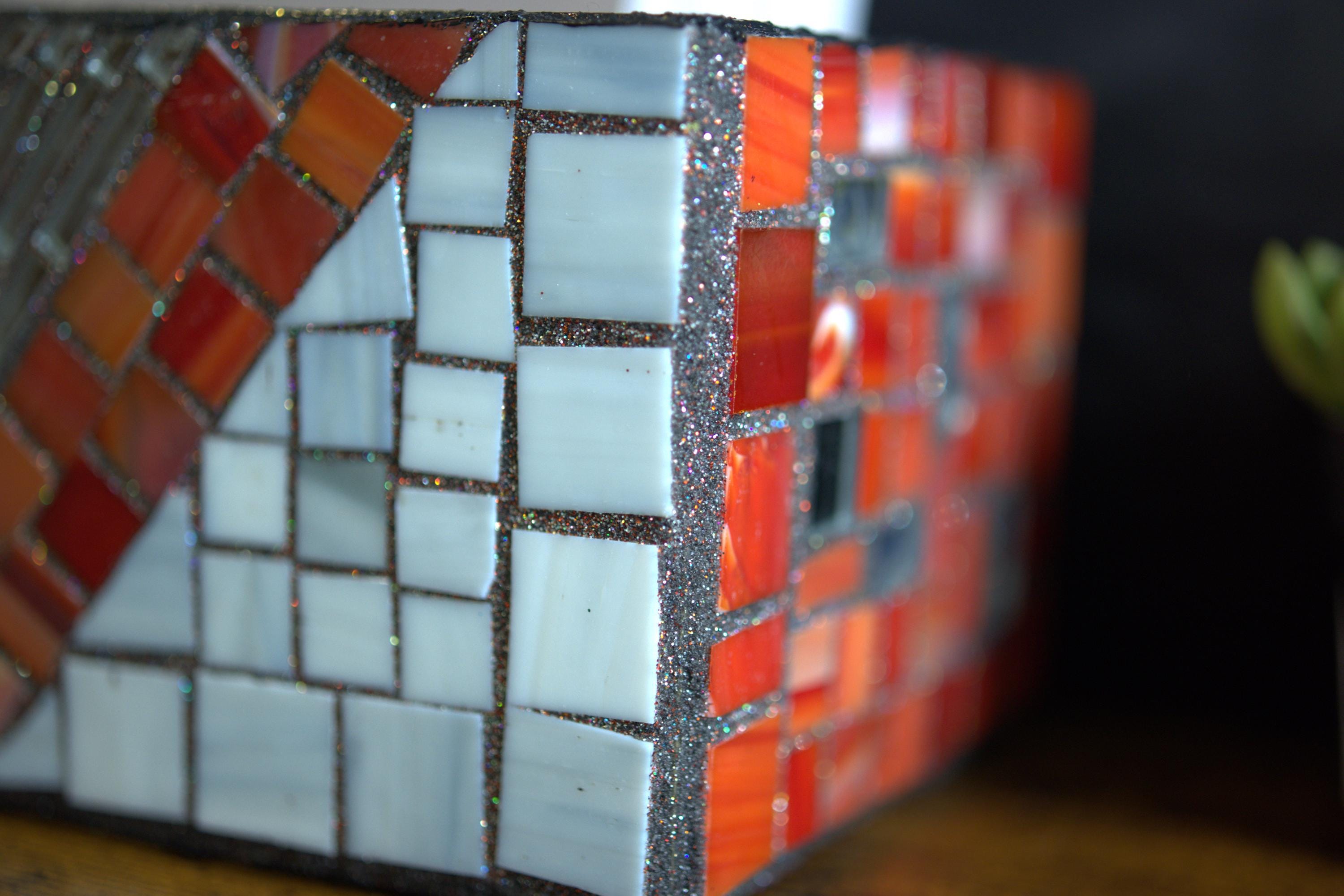 Red Mosaic Tile Planter Box, Home Decor (plants Not Included) - Etsy