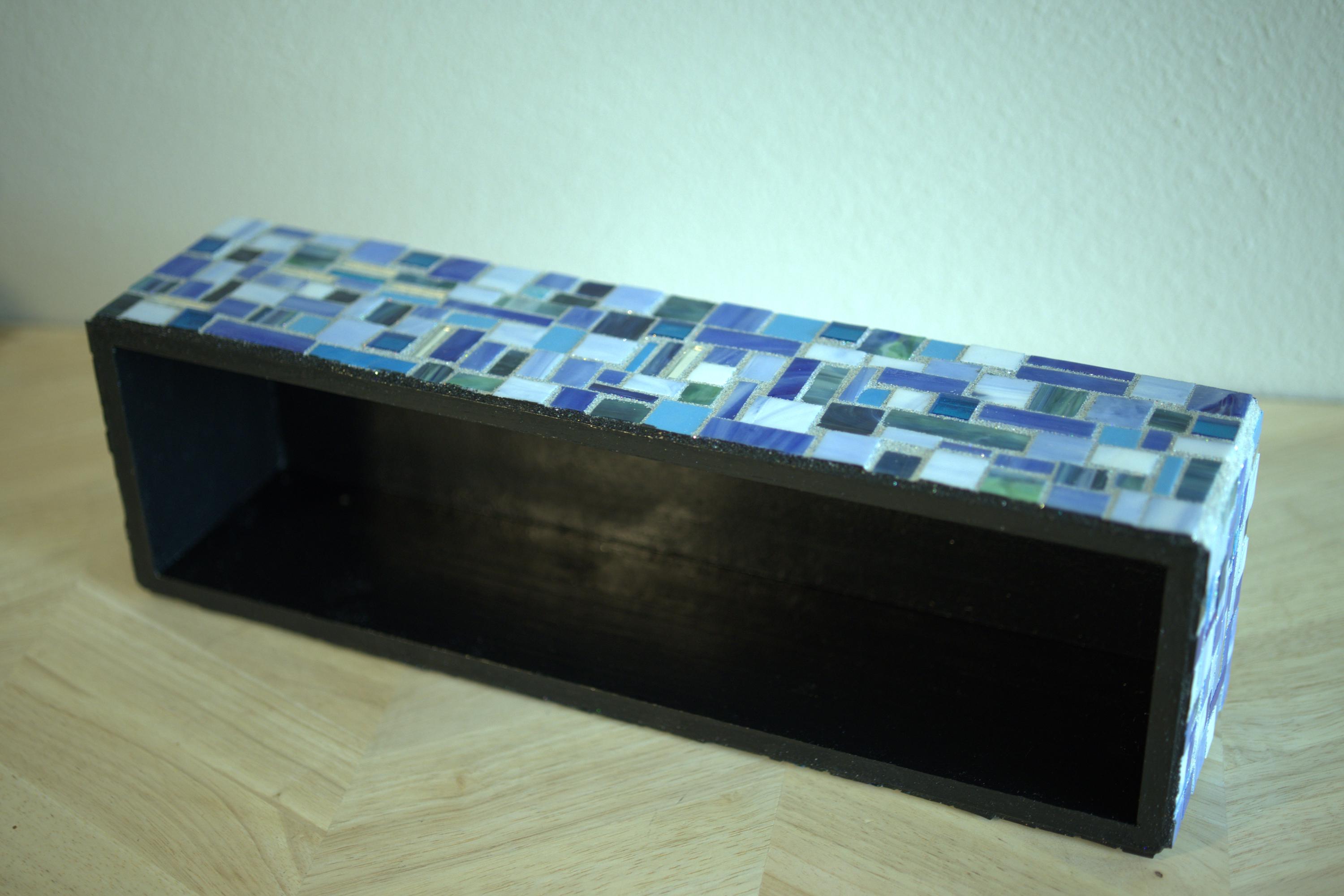 17" Blue Tile Planter Box, Home Decor (plants Not Included - Etsy