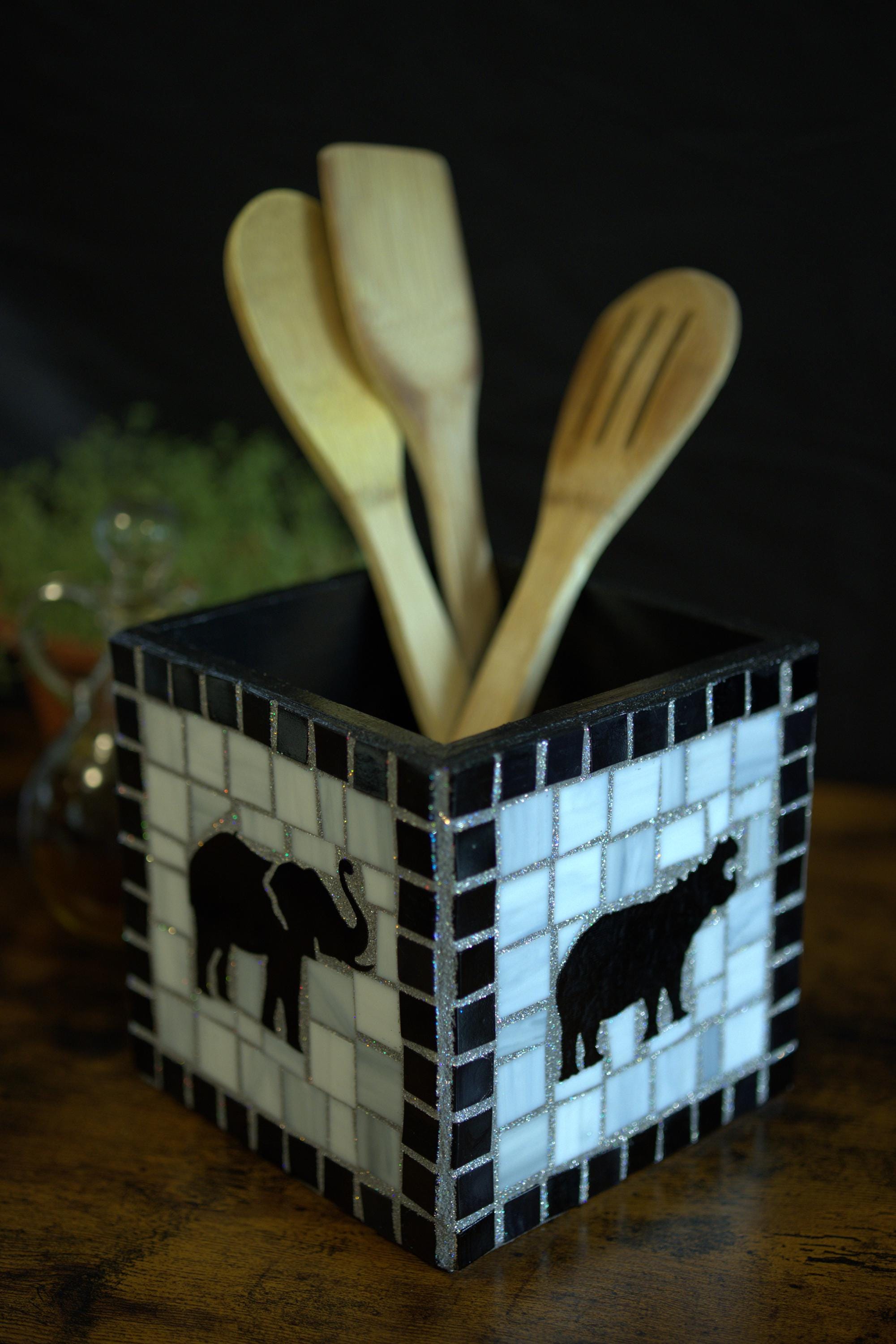 Light Grey Marble Mosaic Tile Planter Box 6" Square, Home Decor (plant ...