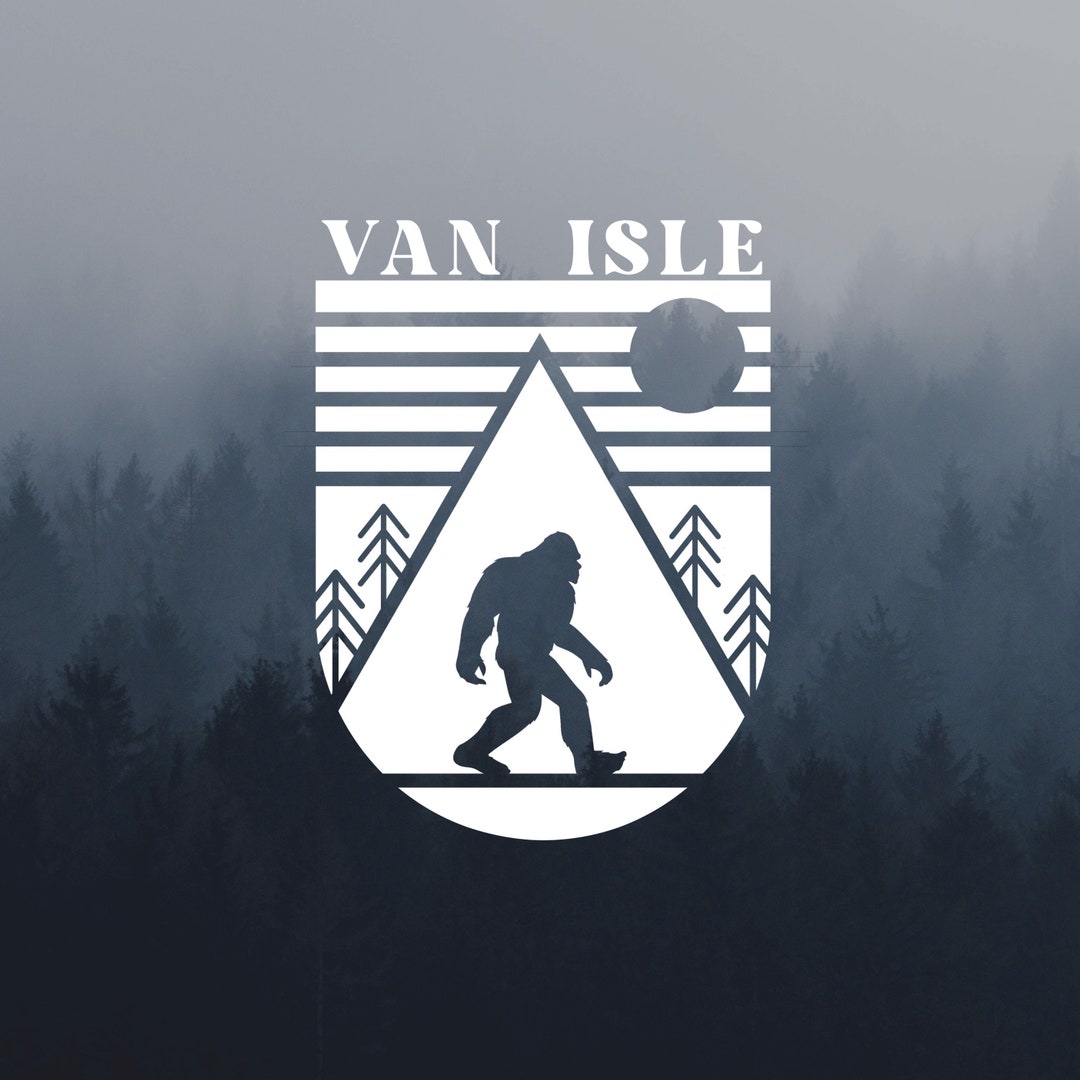 Van Isle Sasquatch Decal, Weatherproof Vancouver Island Car Window ...