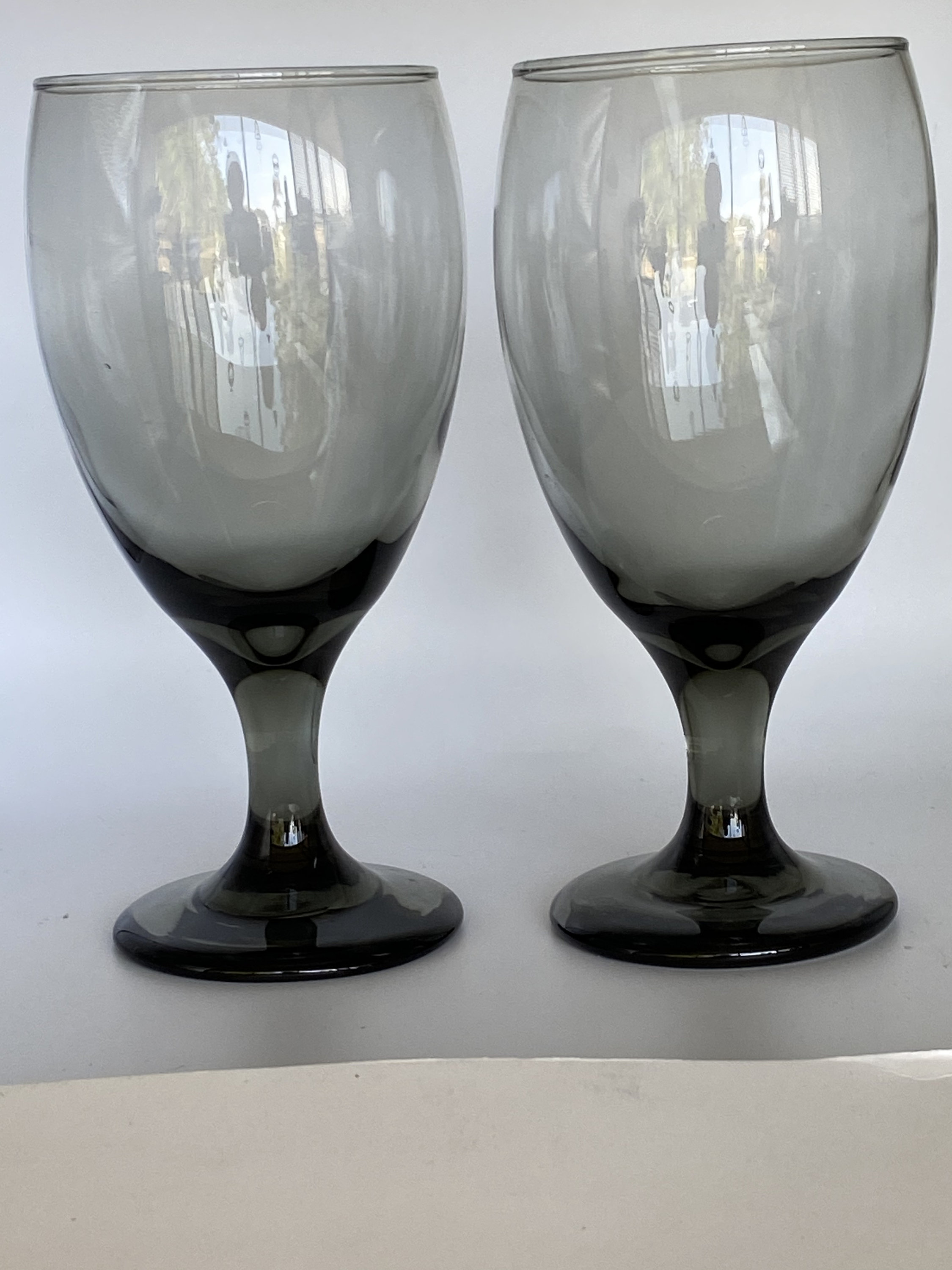 Vintage Libby Premiere Smoky Gray Water Goblet Set of 4 - Etsy