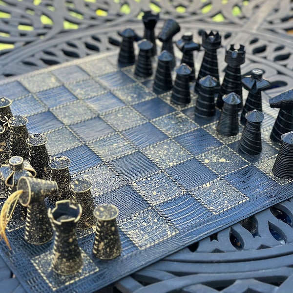 Leather Chess Board - Etsy