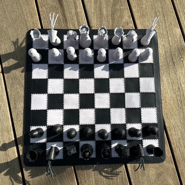 Leather Chess Board - Etsy