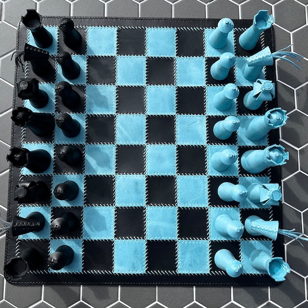 Leather Chess Board - Etsy