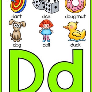 Alphabet Cue Cards - Printable, Colourable - Etsy