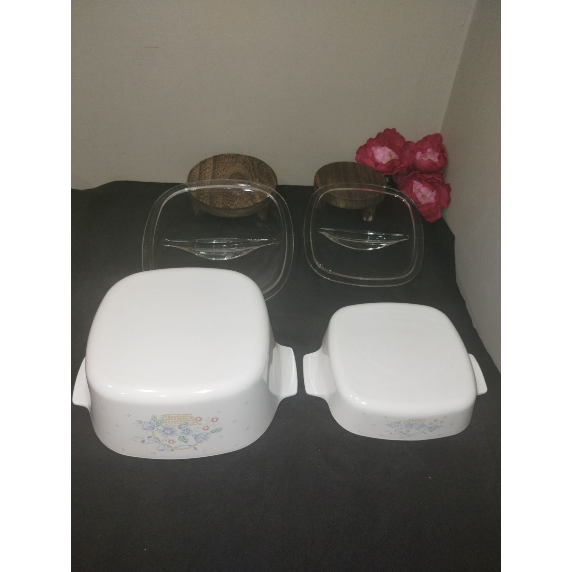 4 Piece Vintage Corningware Country Cornflower Casserole Dishes - Etsy