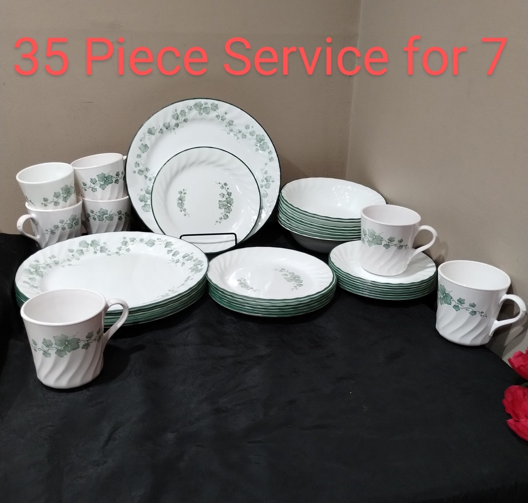 Corelle Callaway Ivy Dinnerware - 35 Pieces - Service for 7 - Free ...
