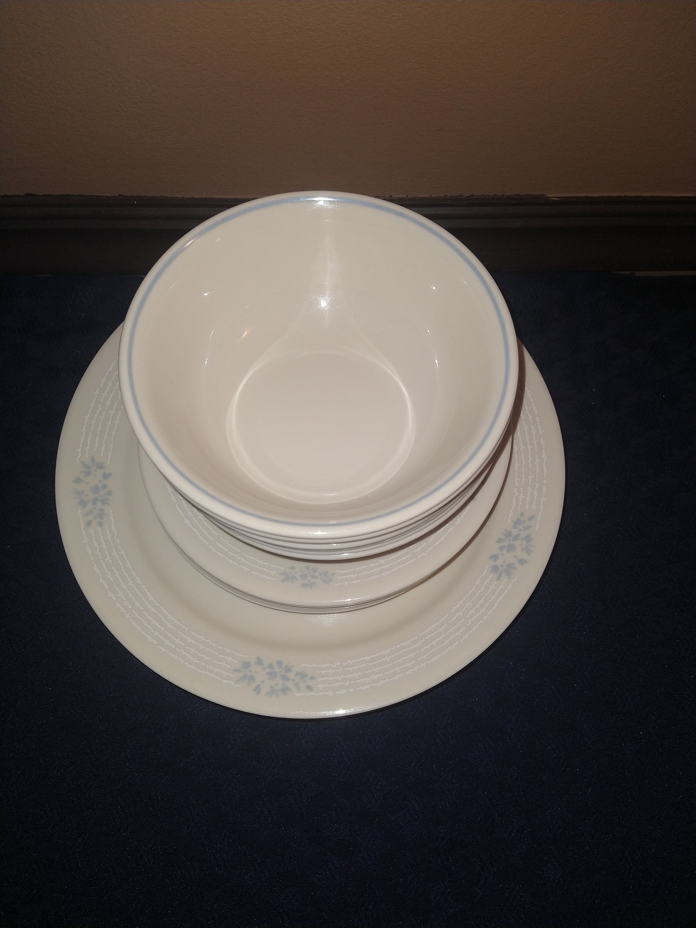 Vintage Corelle Lace Bouquet Dinnerware 22 Piece Set, Service for 6, 7 ...