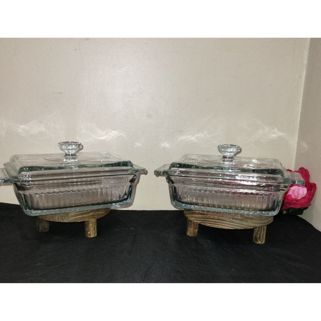 4 Piece Anchor Hocking Model 1424 Refrigerator / Casserole Dishes With ...