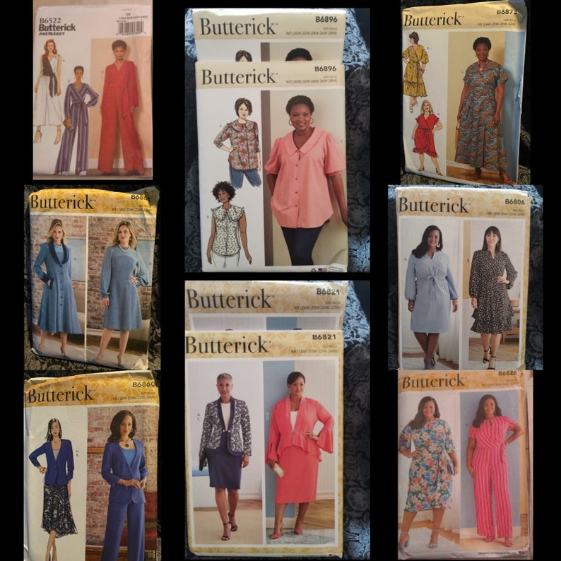 Plus Size Butterick Sewing Patterns (your Choice) Sizes 18W - 38W (bust ...