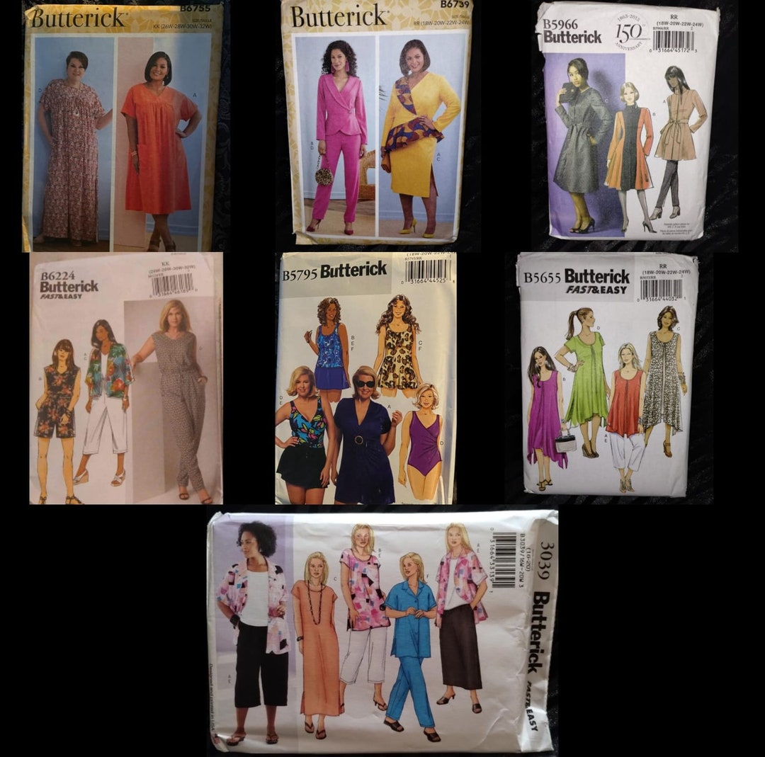 Plus Size Butterick Sewing Patterns your Choice Sizes 18W 32W - Etsy