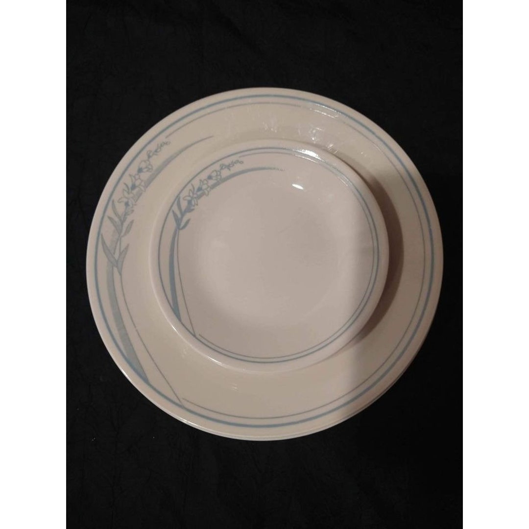 Vintage Corelle Blue Lilly 6 Piece Plate Set - Etsy