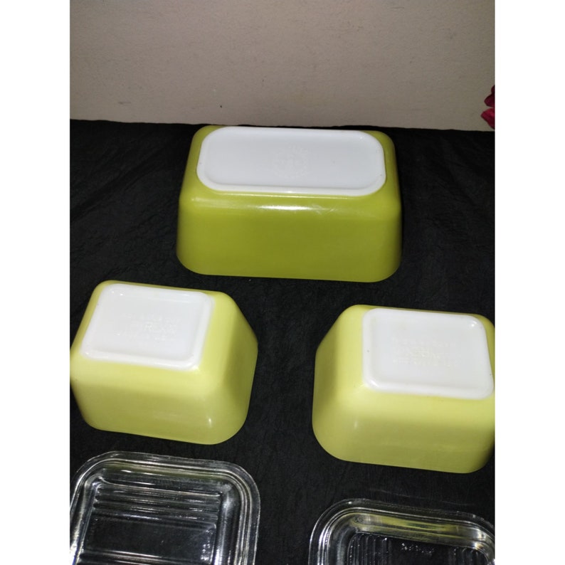 Vintage PYREX 'verde' Fridge Set With Lids 6 Pieces - Etsy