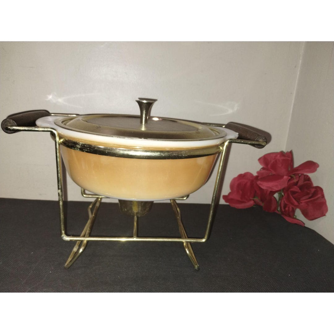 Vintage Mid Century Modern 1950's Fire King Chafing Dish and 2 Qt Fire ...