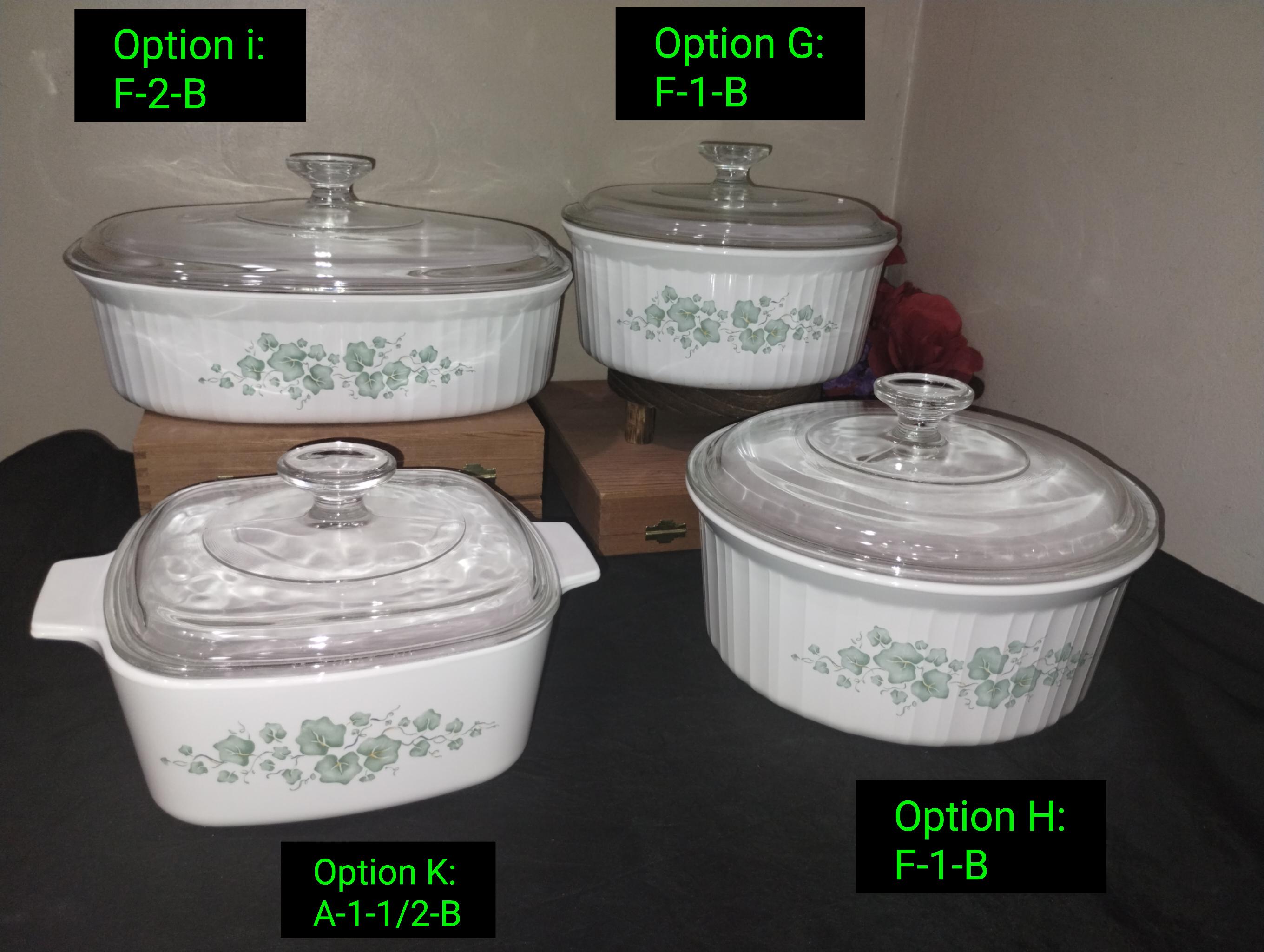 Corning Ware Callaway Ivy Casserole Dishes - Your Choice - FREE ...