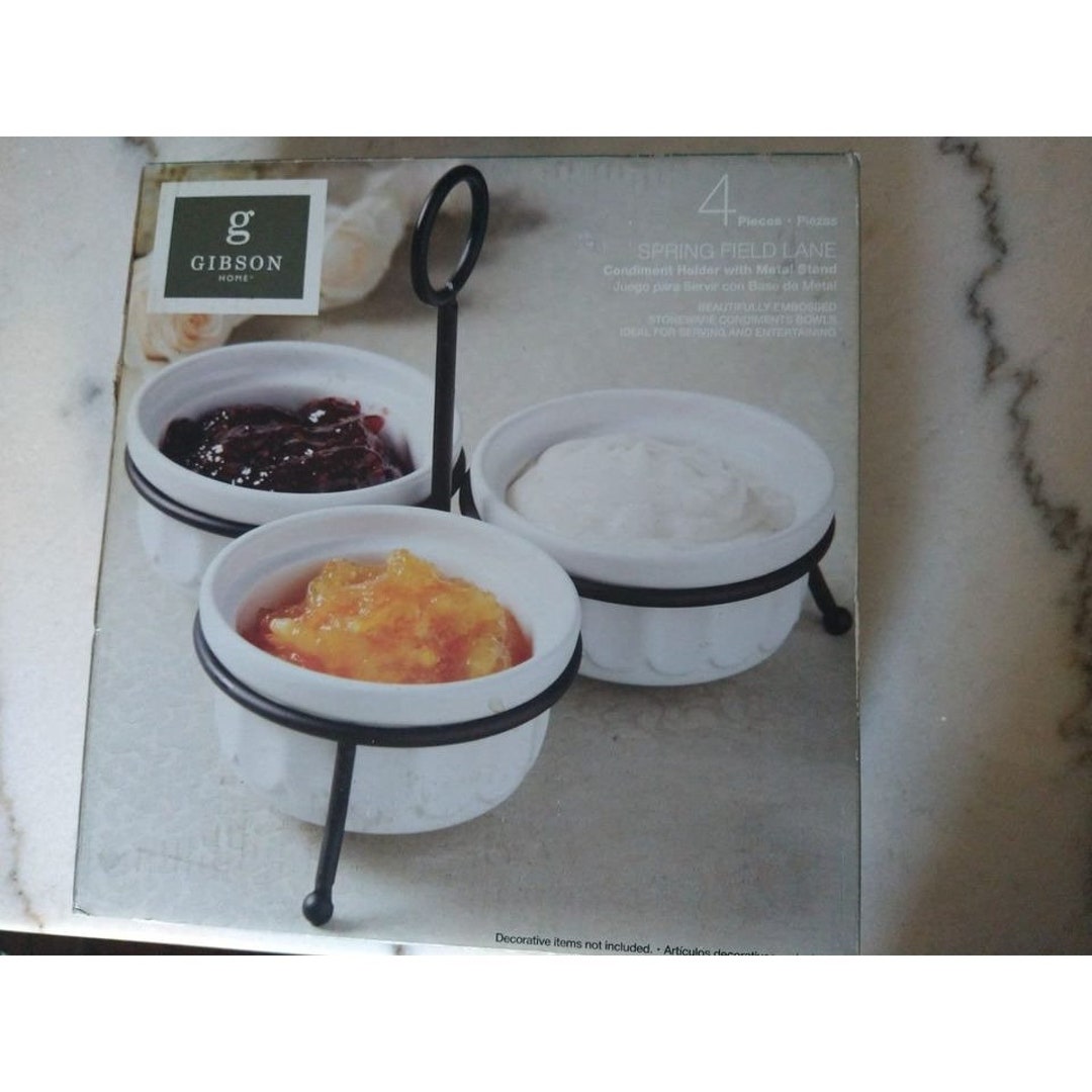 New!! Serving Tray 3 Section Condiment / Tidbit Dish - New in Box ...